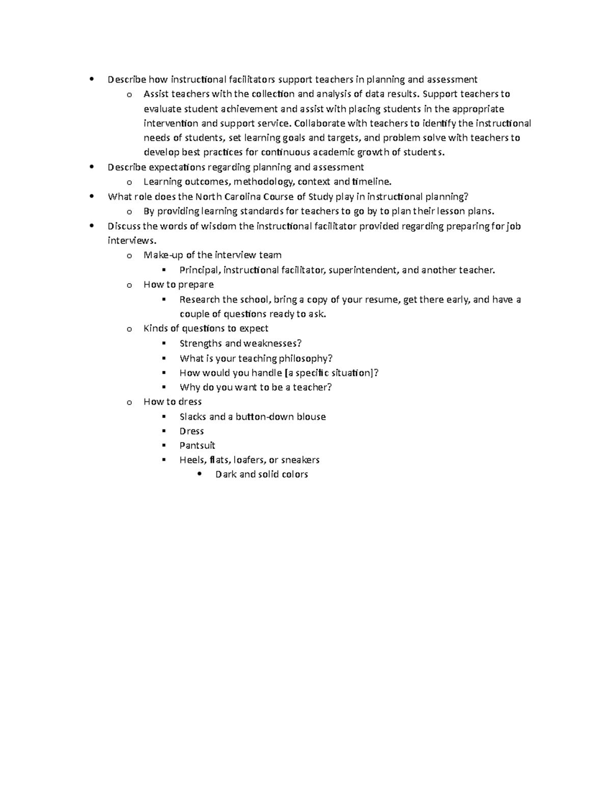 Field Experience Reflection #1 - Describe how instructional ...