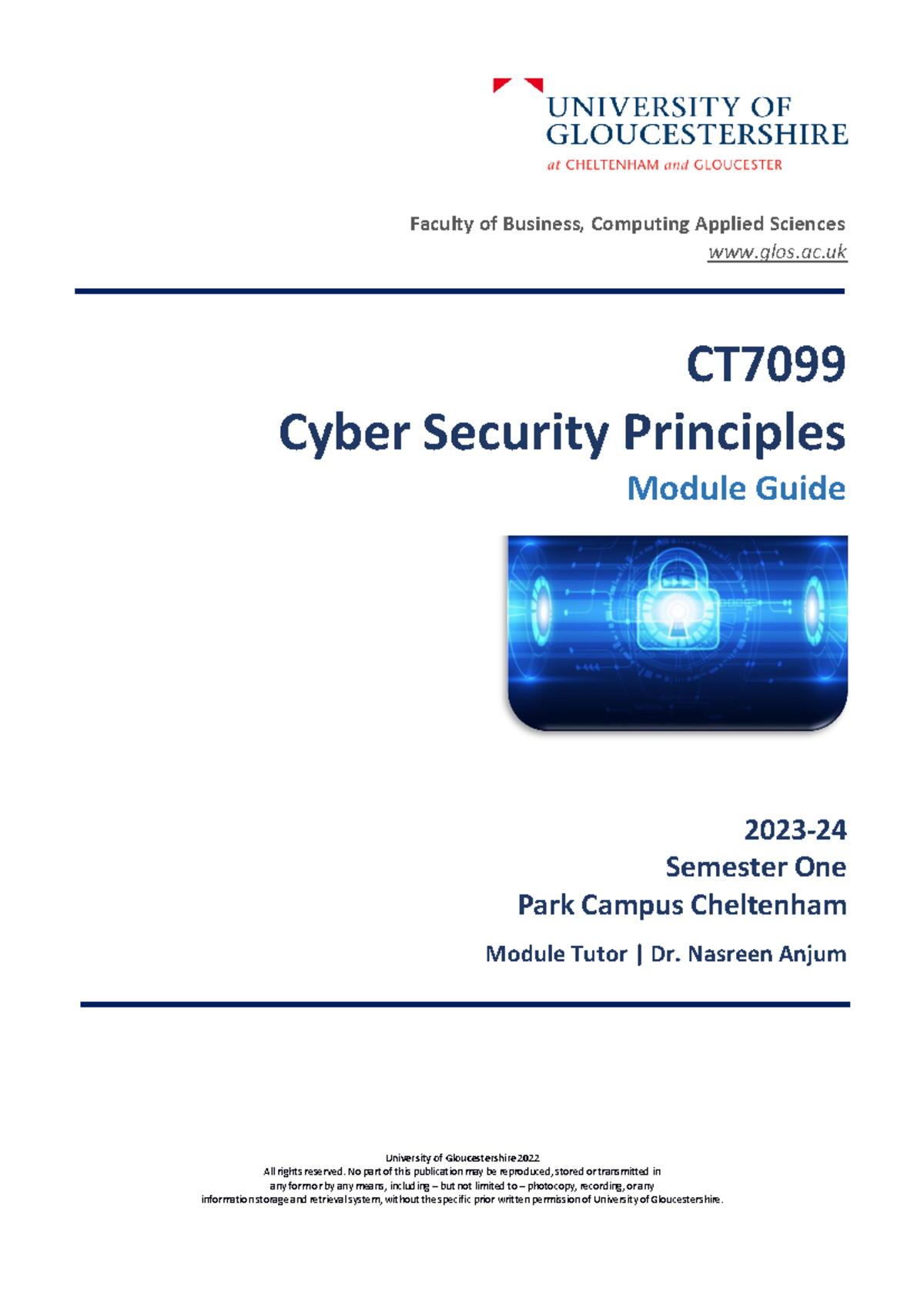 Module Guide CT7099 (2023-24) - Faculty of Business, Computing Applied ...