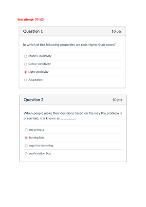 SST102 QUIZ01 - Quiz 1 for chapter 1-4 - SST102 QUIZ PLEASE HIGHLIGHT GREEN = 100% CORRECT ...