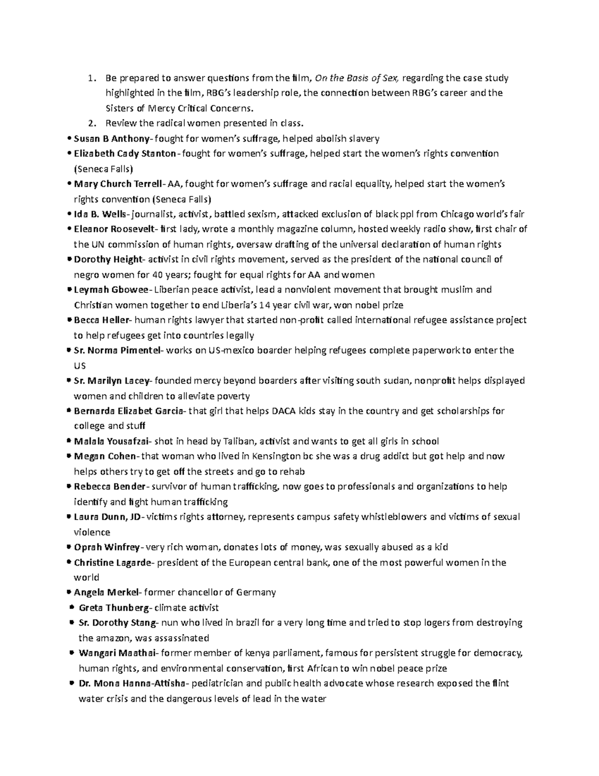 Sem 2022 final review - Be prepared to answer questions from the film ...
