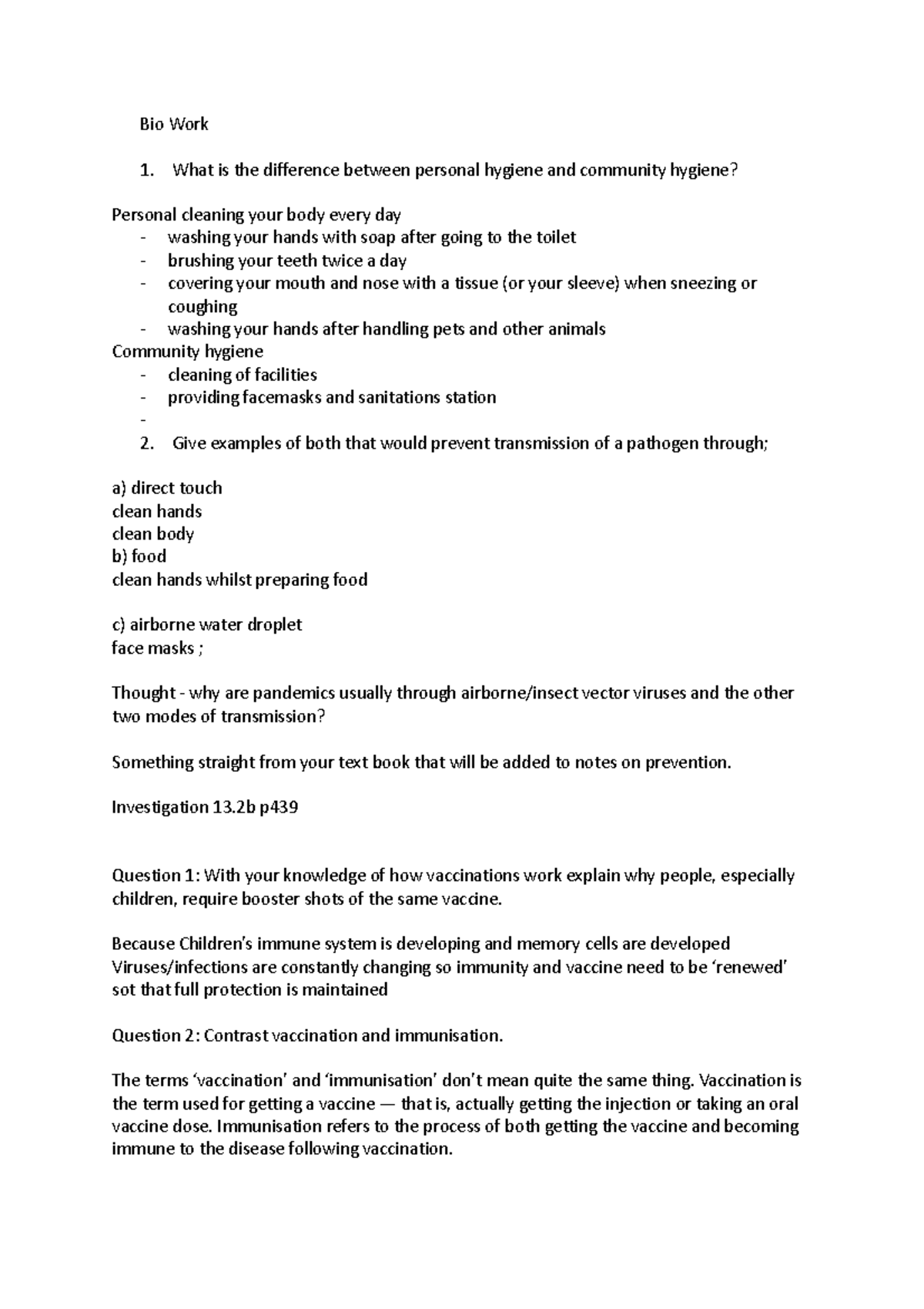 Bio Work - bio - Bio Work What is the difference between personal ...