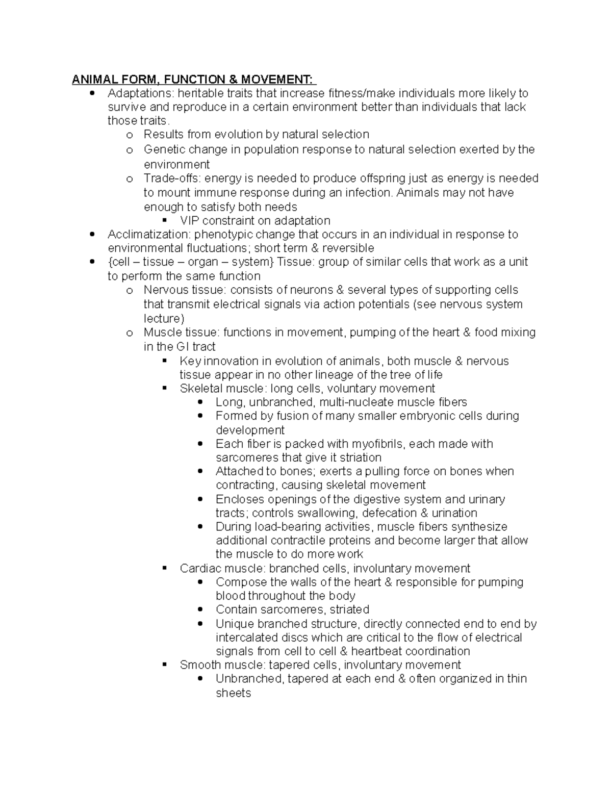 Animal Form, Function & Movement - ANIMAL FORM, FUNCTION & MOVEMENT ...