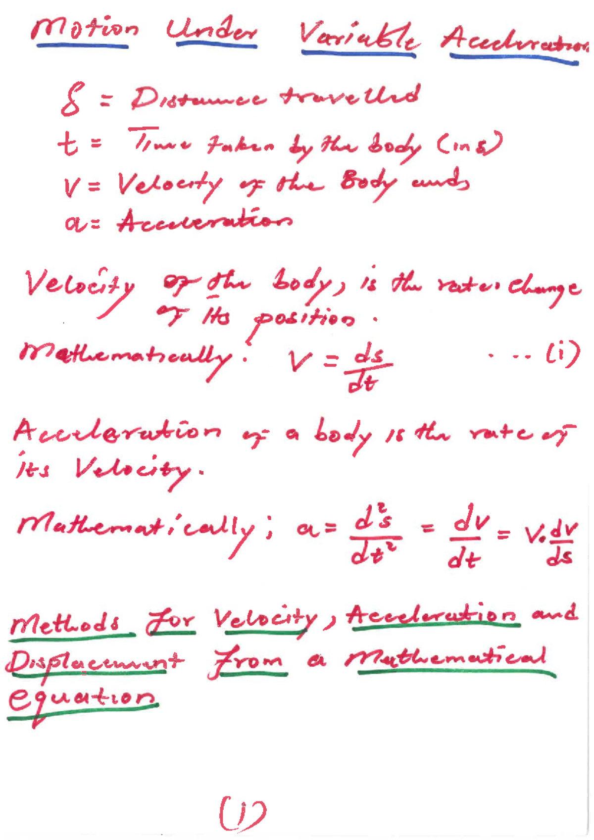 Kinematics by integration and differatiation Lect 2 5194adccf ...