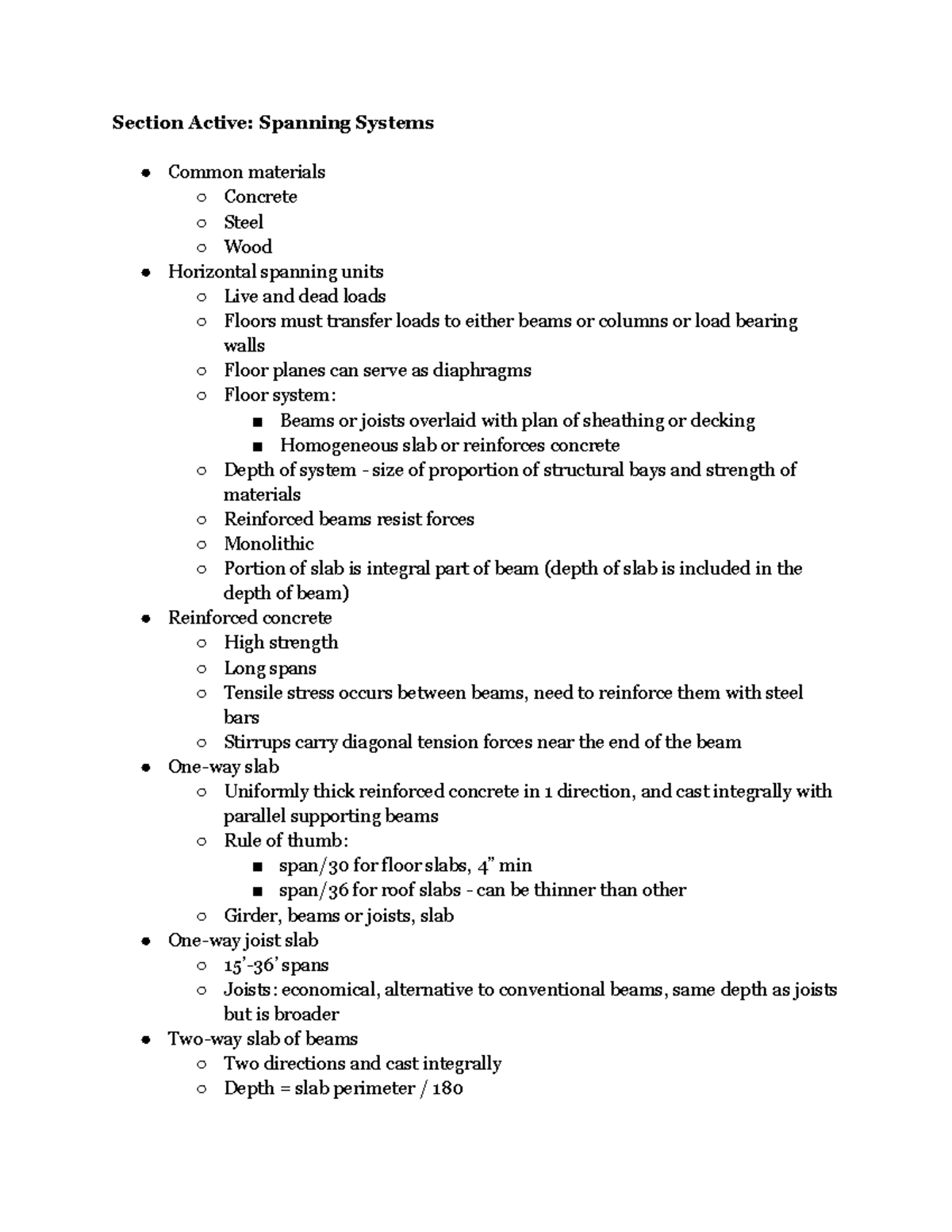 Section Active Spanning Systems - Studocu