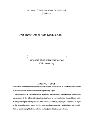 Digital Modulation Techniques Notes - Digital Modulation and Detection ...