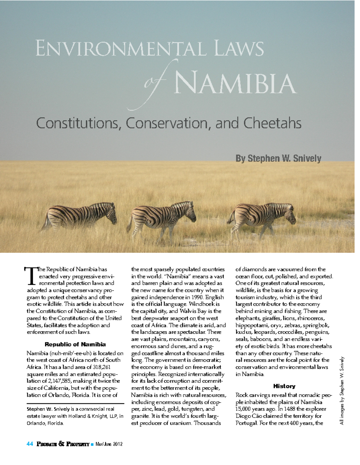 Environmental Laws of Namibia - T he Republic of Namibia has enacted ...