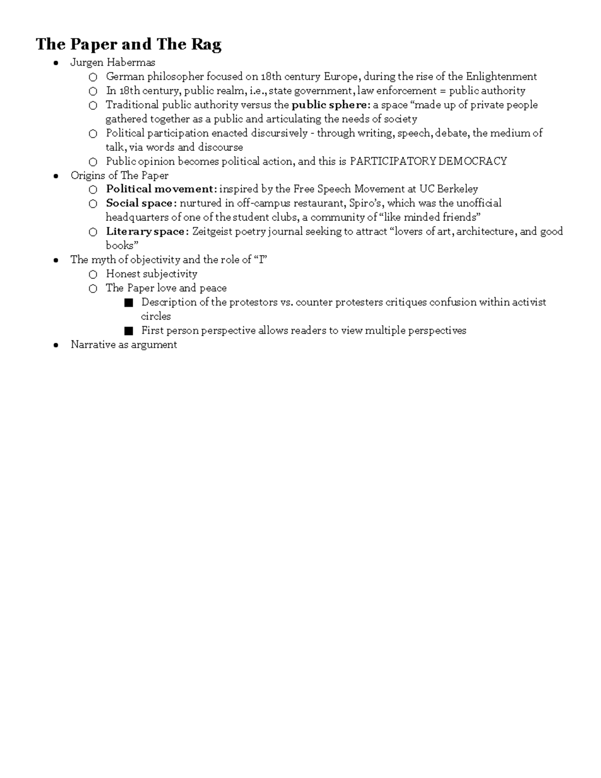 2 2 Lecture The Paper and The Rag - The Paper and The Rag Jurgen ...