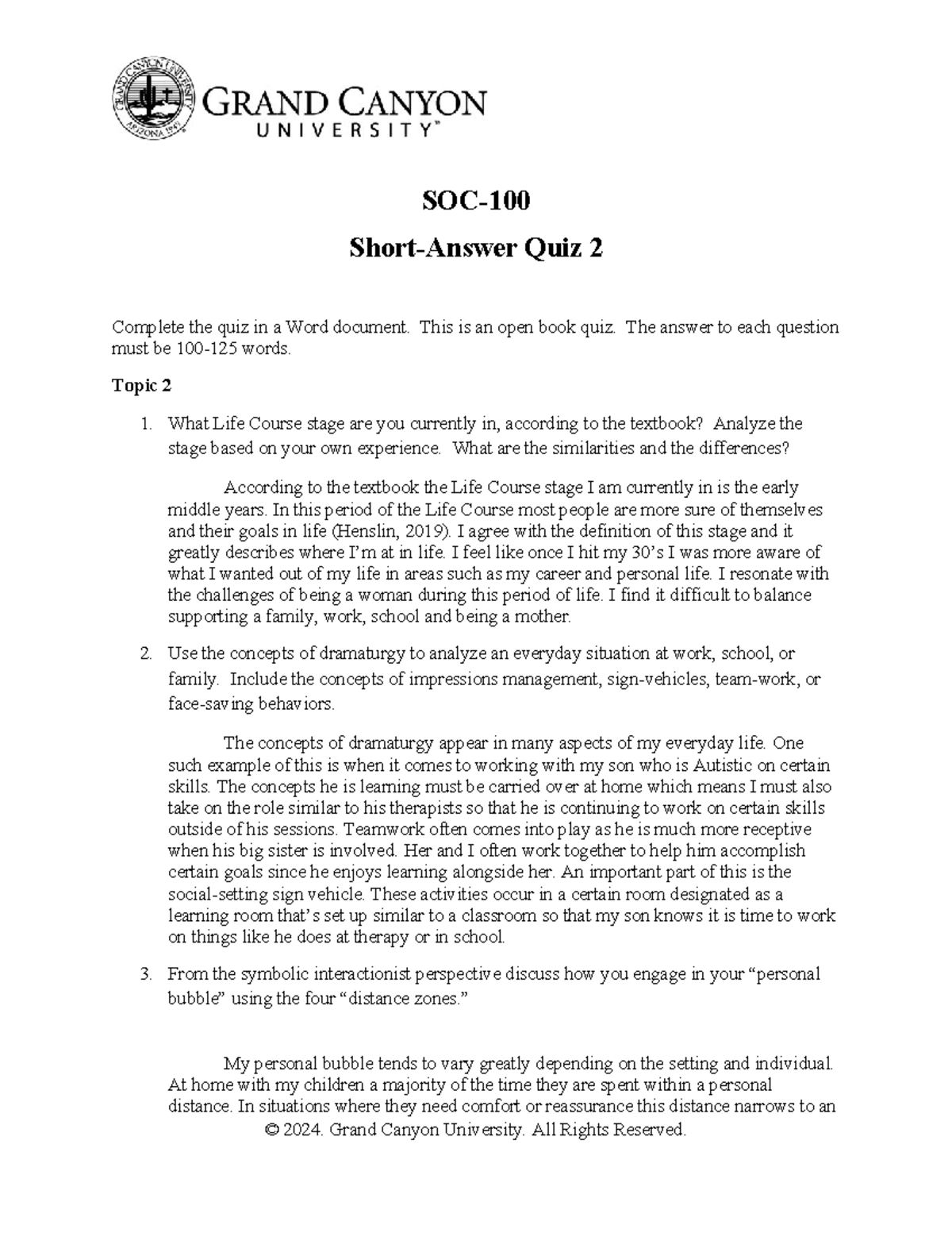 SOC-100.Short-Answer Quiz 2 1-8-18 - SOC- Short-Answer Quiz 2 Complete ...