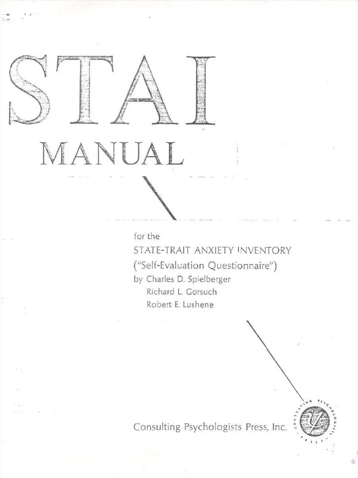 Pdf-state-trait-anxiety compress - Cerere transport gratuit - Studocu