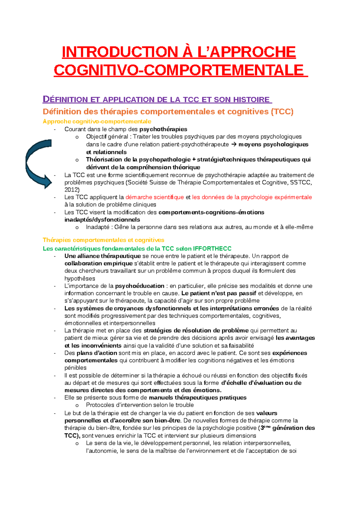 Introduction à l'approche cognitivo-comportementale - INTRODUCTION À L ...