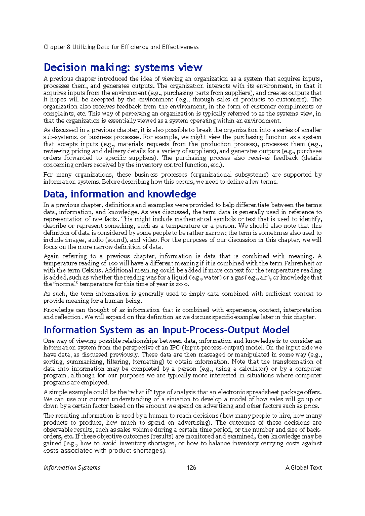 Information Systems-44 - Chapter 8 Utilizing Data for Efficiency and ...