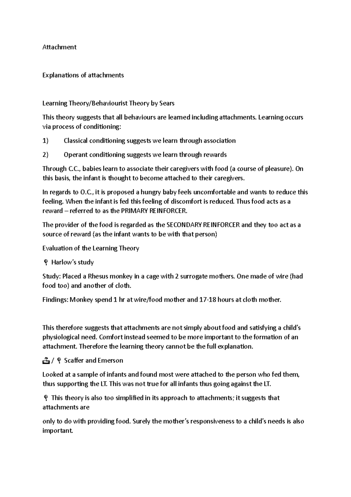Unit 1 part 4 - in depth notes on the psych 101 module - Attachment ...