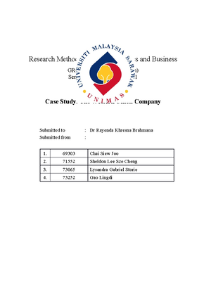 Research Exam Sample Question - Research methodology - UNIMAS - Studocu