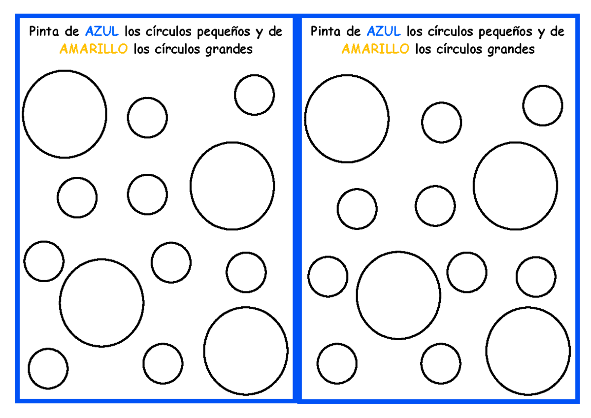 Tarea 03 - ......... - educación inicial - v v Pinta de AZUL los ...
