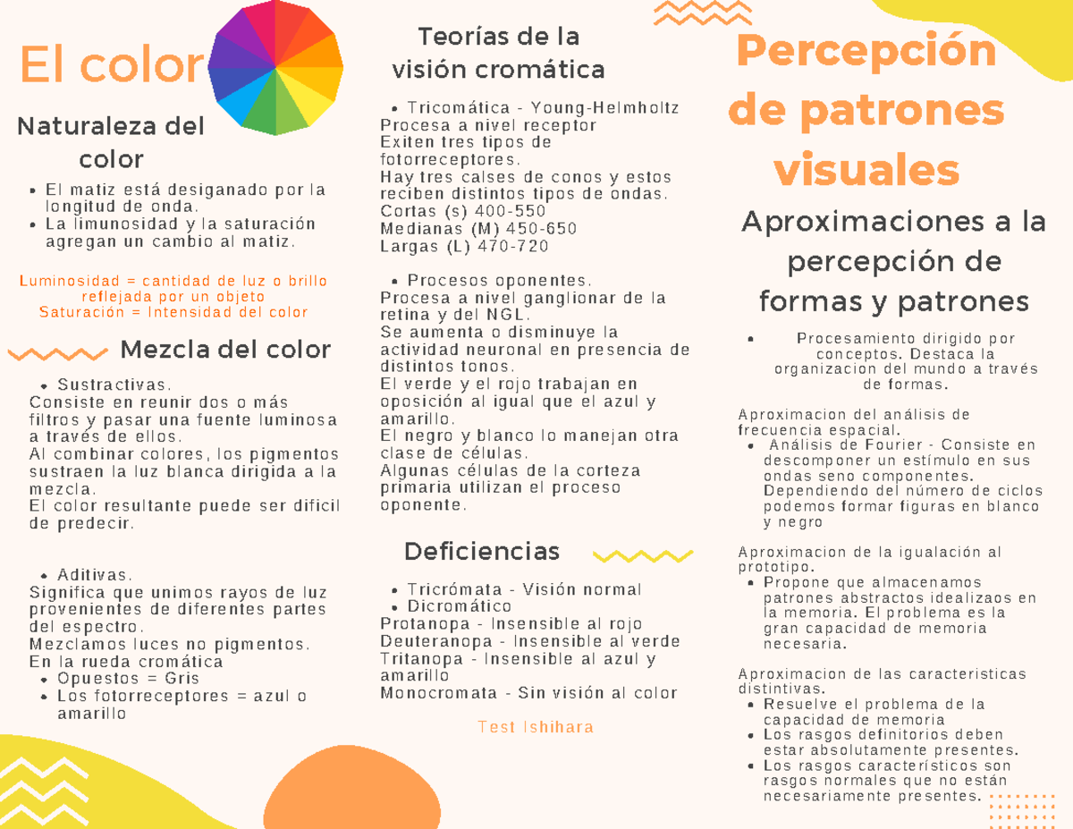 Triptico Percepcion Visual - Percepción de patrones visuales ...