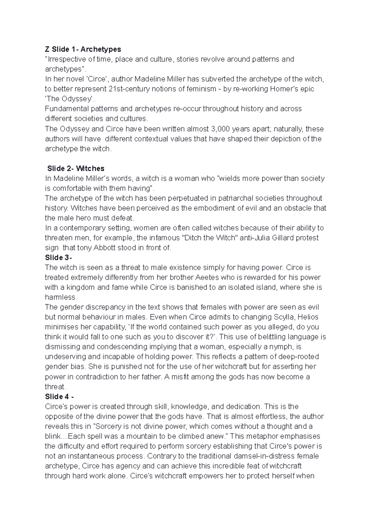 Comparison between the odyssey and circe - prelim - Z Slide 1 ...