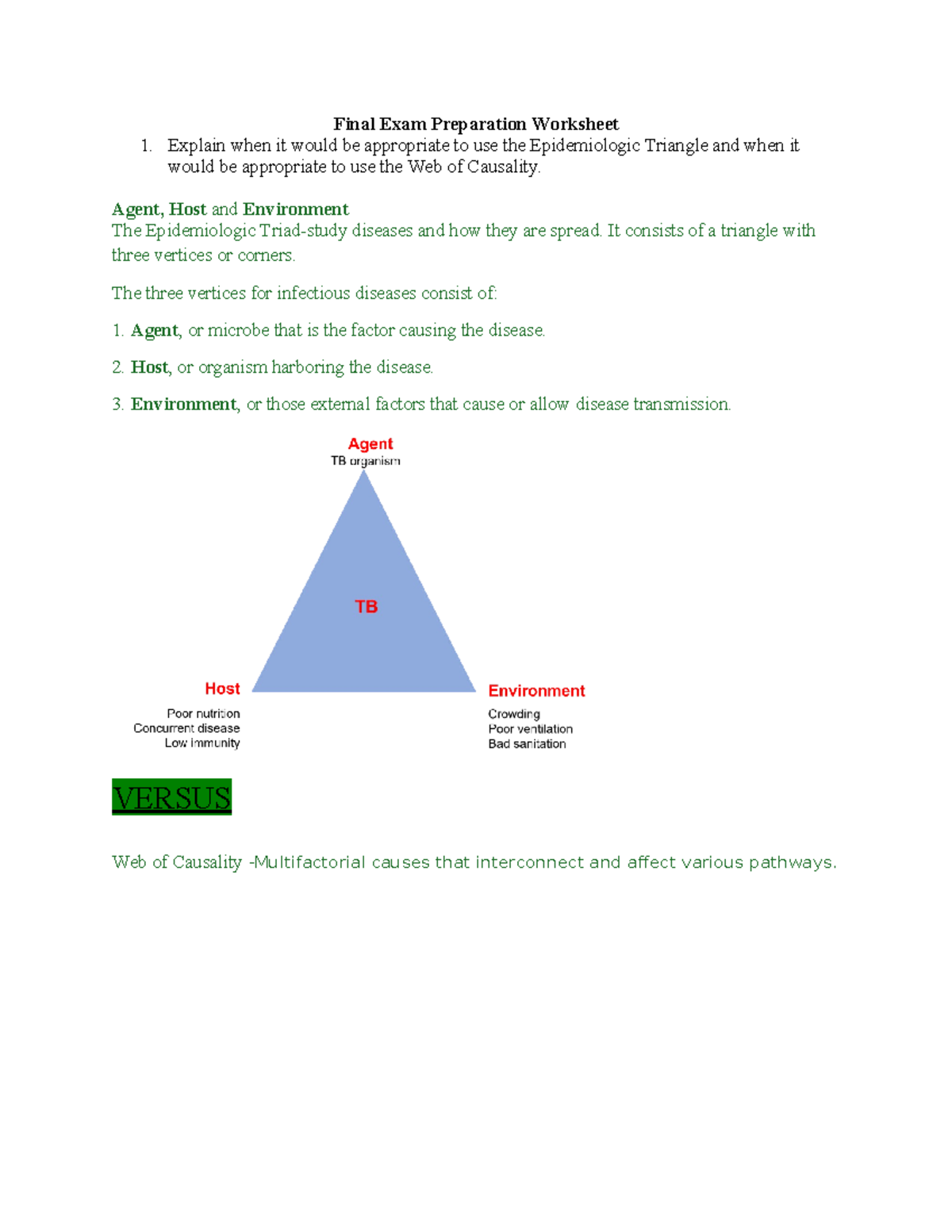 Final Exam Preparation Worksheet-Completed - Final Exam Preparation ...