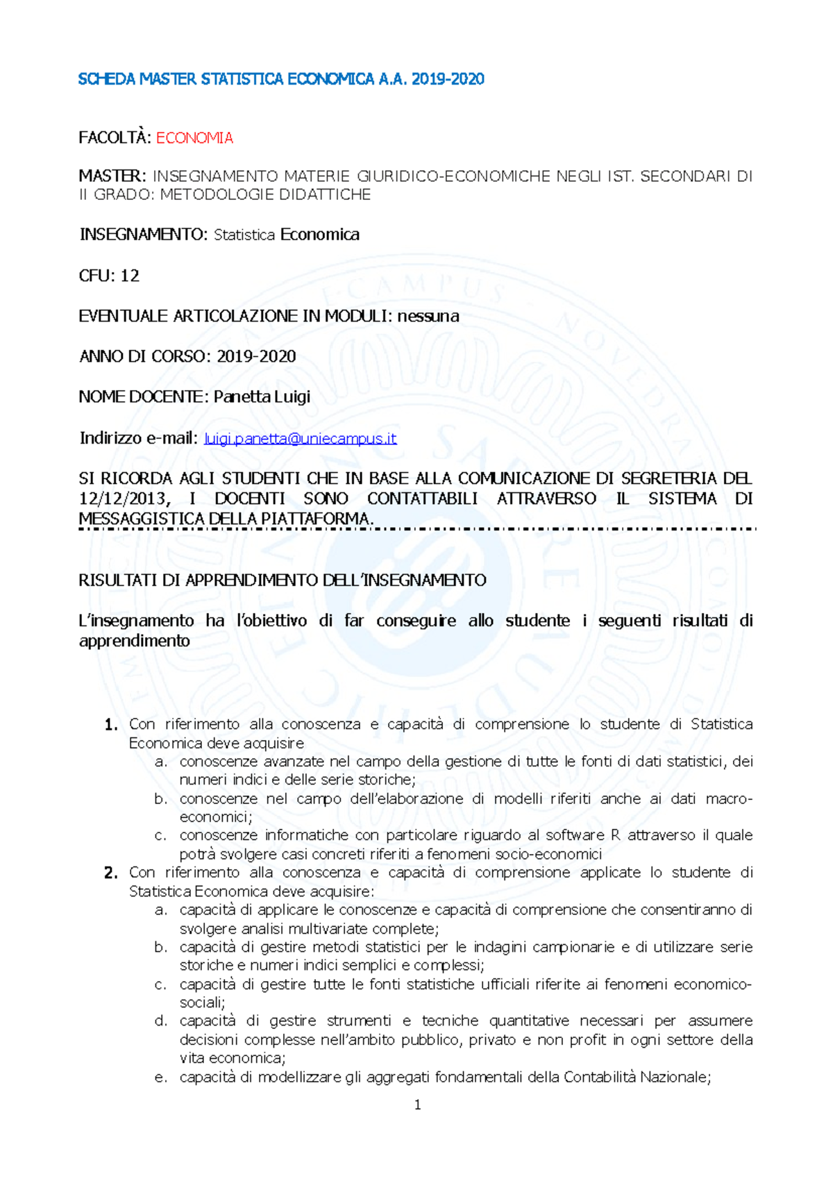 SD IMG119 1208a 02 - SCHEDA MASTER STATISTICA ECONOMICA A.A. 2019-2020 ...