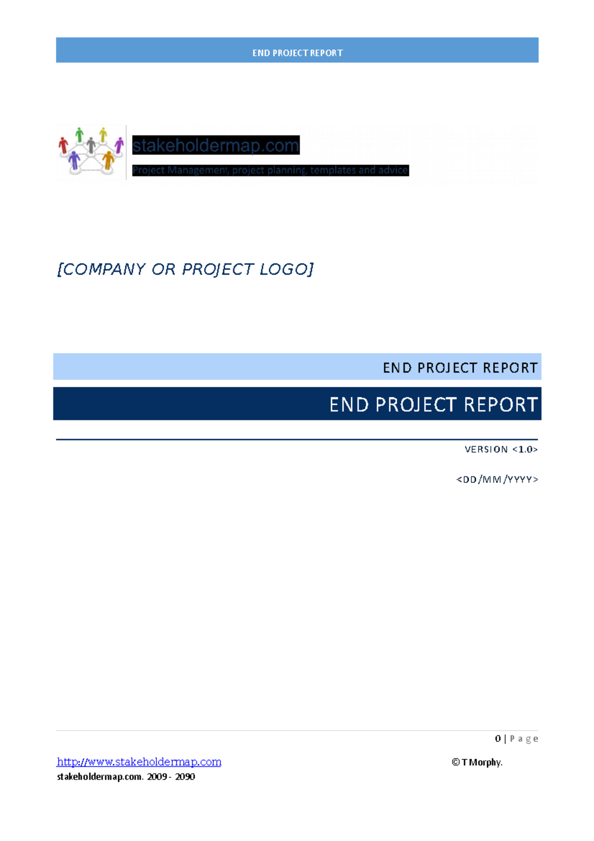 End-project-report - sas - [COMPANY OR PROJECT LOGO] END PROJECT REPORT ...