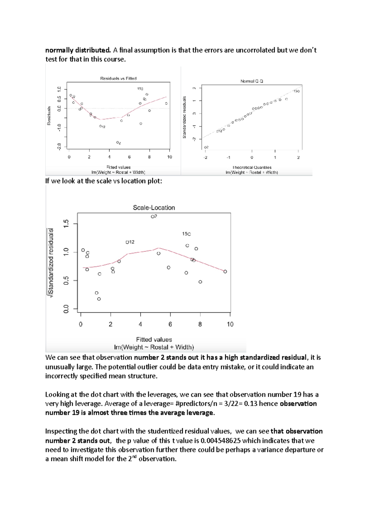 Q2 - Assignment 1 q2 - normally distributed. A final assumption is that ...