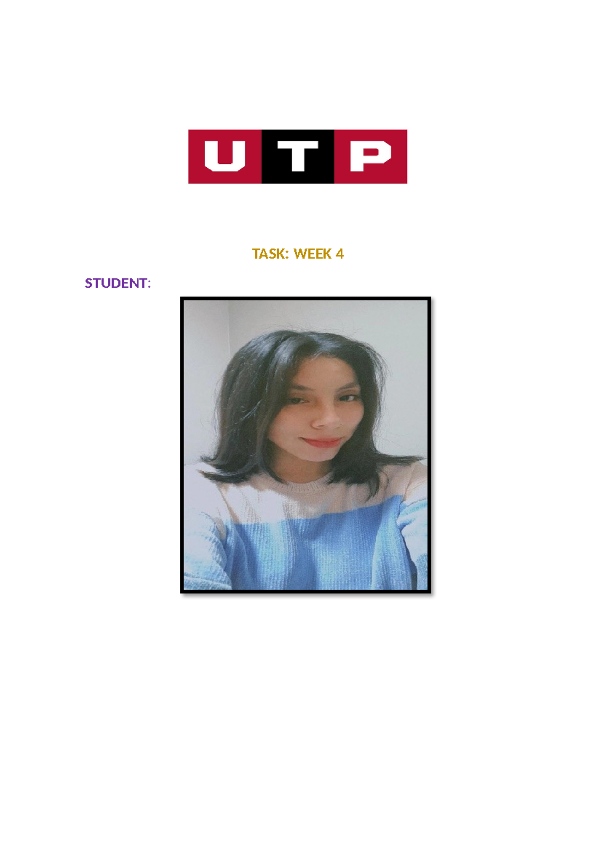 Week 4 tarea... - Ingles II - TASK: WEEK 4 STUDENT: - Studocu