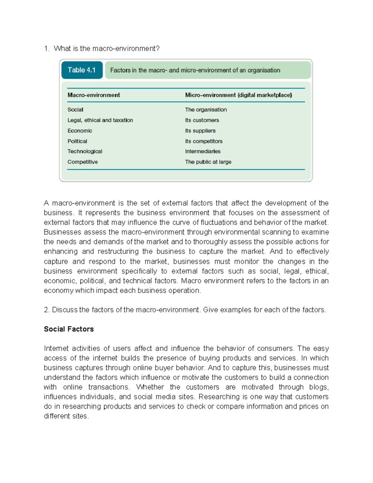 Exercise 7 Macro Environment-1 - What is the macro-environment? A macro ...