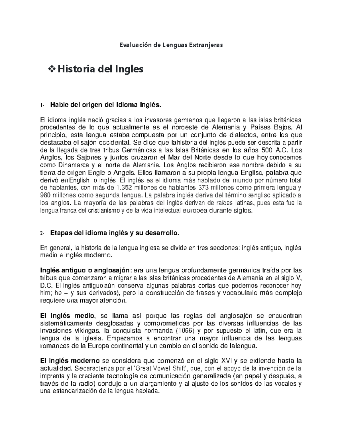 Historia del Ingles - El idioma inglés nació gracias a los invasores ...