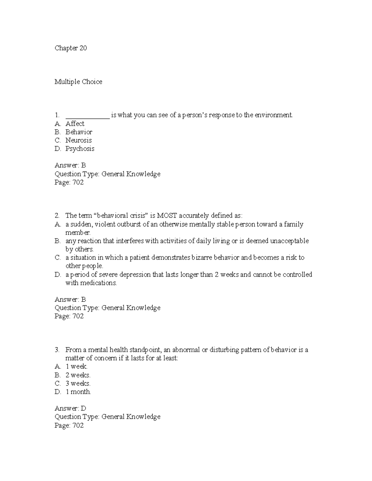 Chapter 20 - questions - Chapter 20 Multiple Choice ____________ is ...