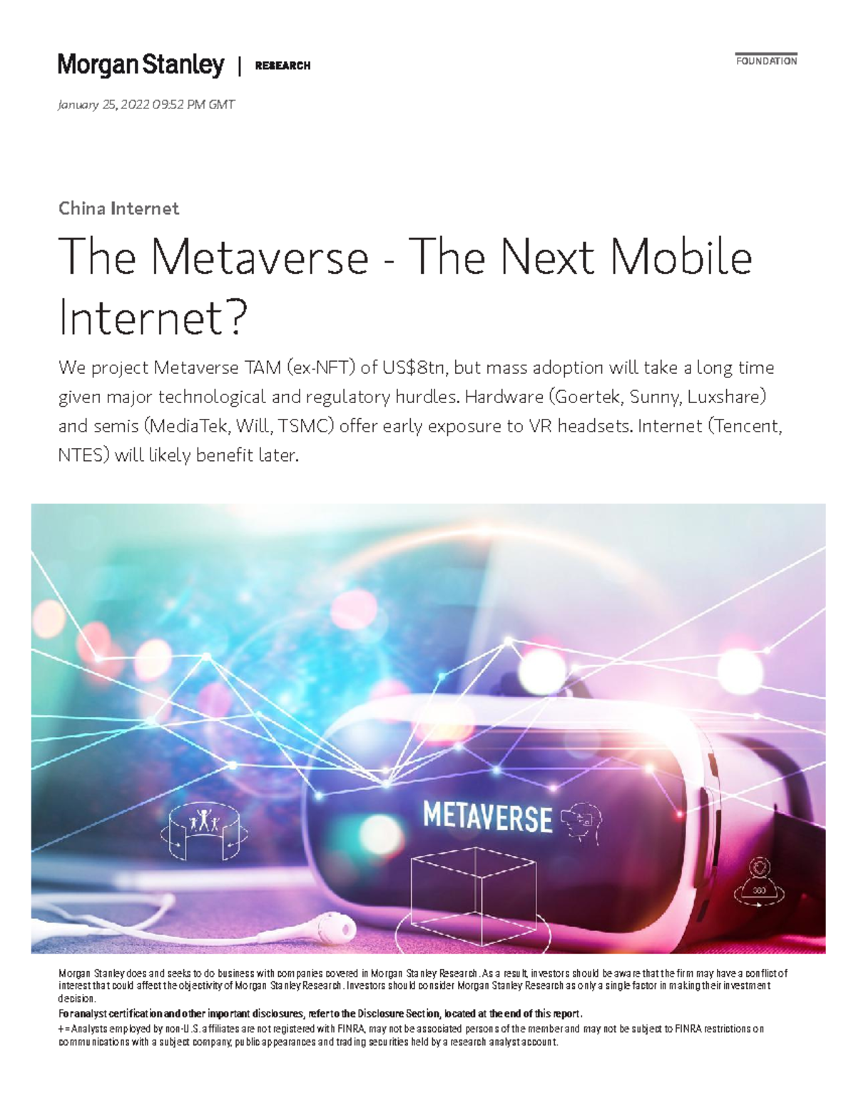 metaverse, next internet ? - M China Internet The Metaverse - The Next ...