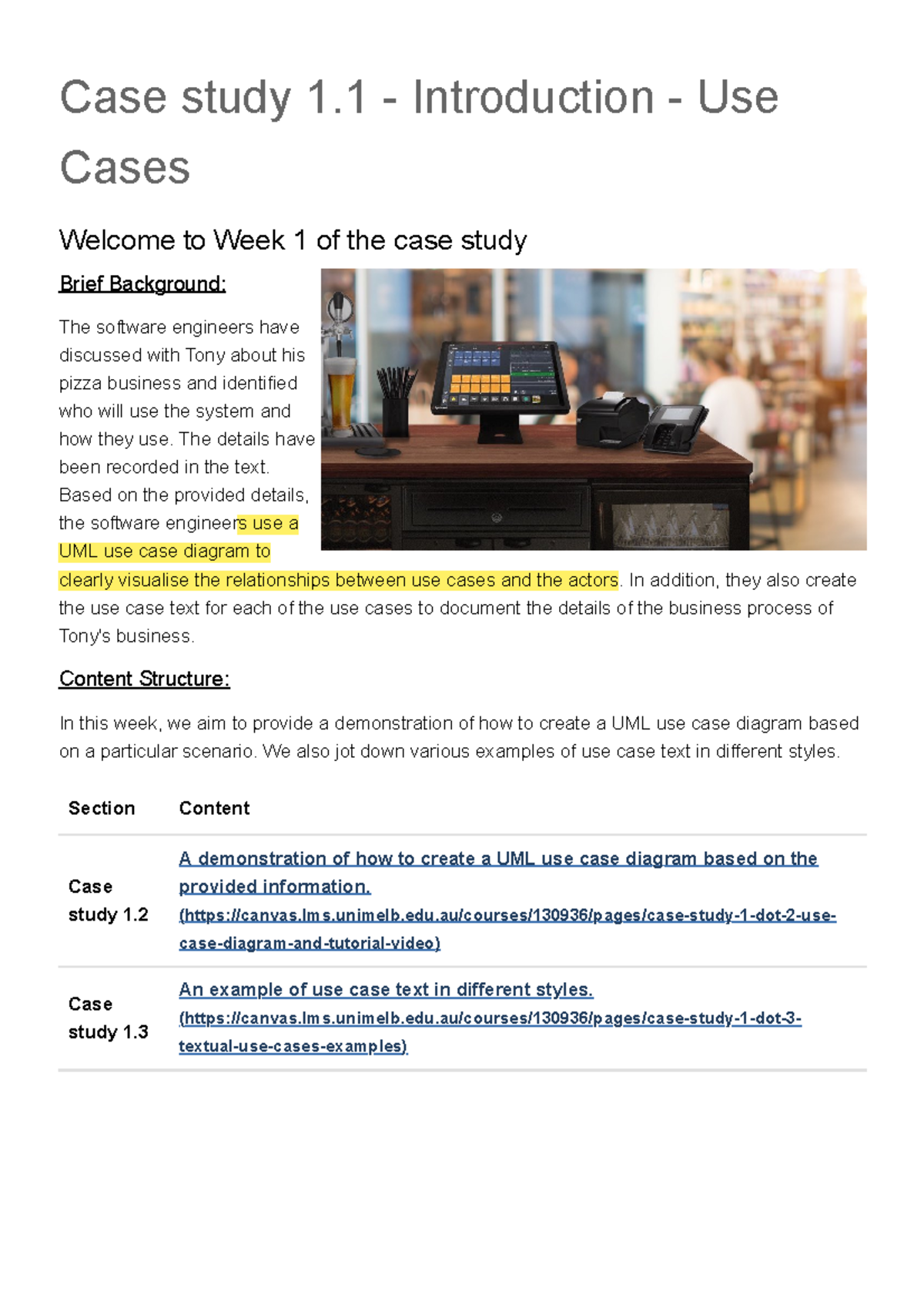 Case studies combined - Case study 1 - Introduction - Use Cases Welcome ...