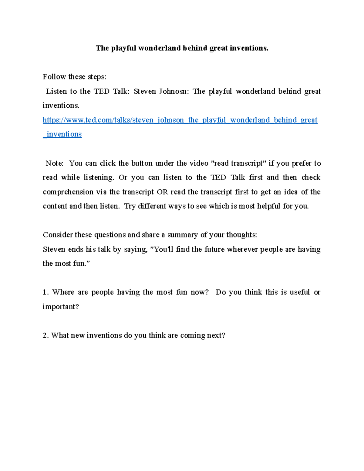 5-playful wonderland behind great inventions - Follow these steps ...