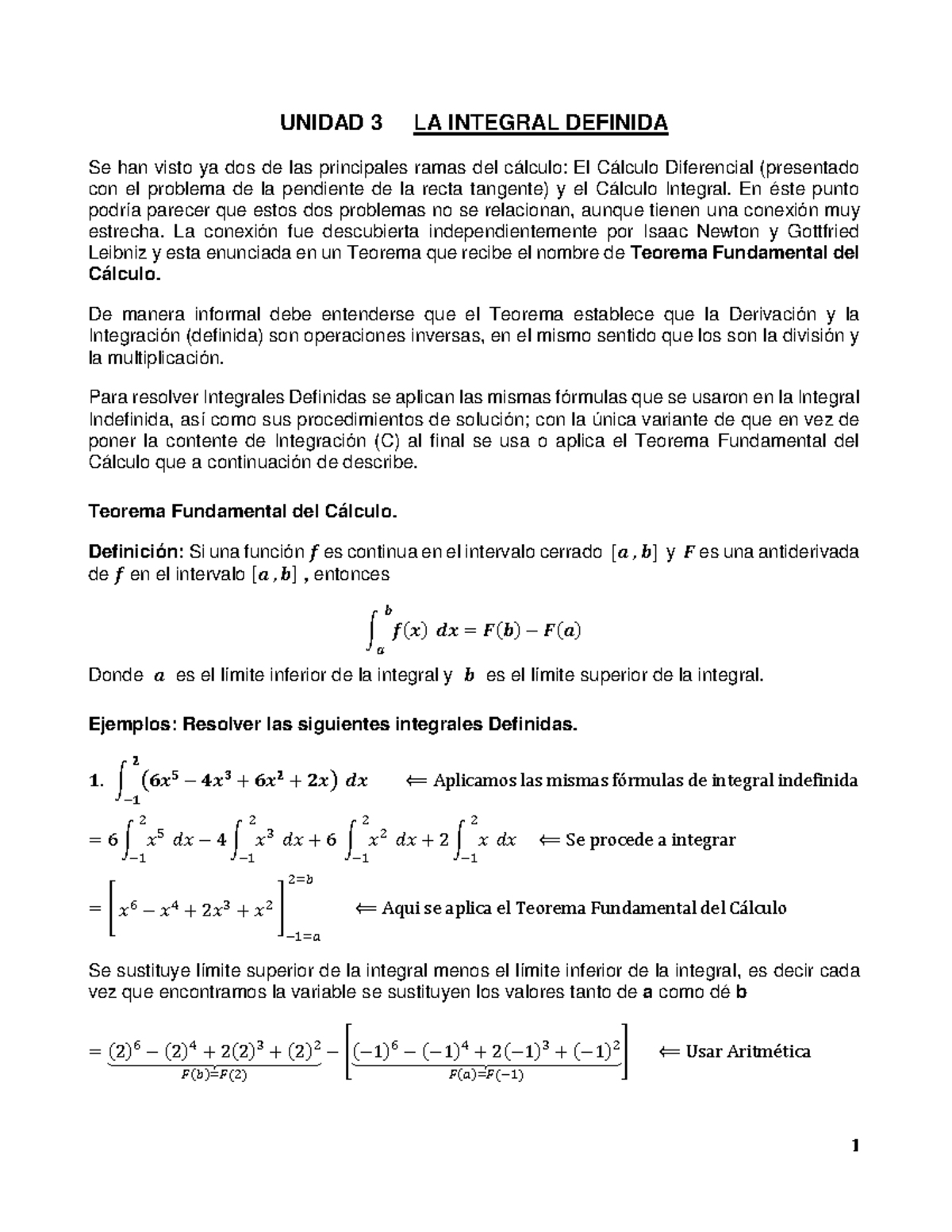 MATE3- Unidad 3 - calculo integral procedimiento paso a paso - UNIDAD 3 ...