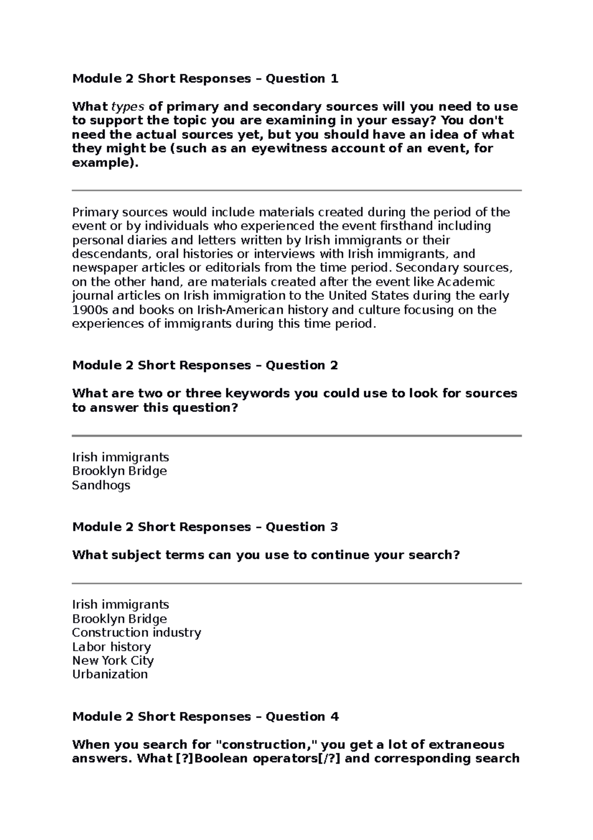 HIS 200 Applied History 2-2 - Module 2 Short Responses – Question 1 ...