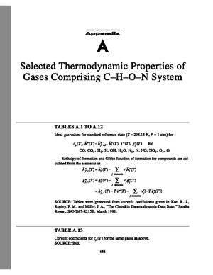 Combustion Tables - Introduction to Thermal Systems Engineering ...
