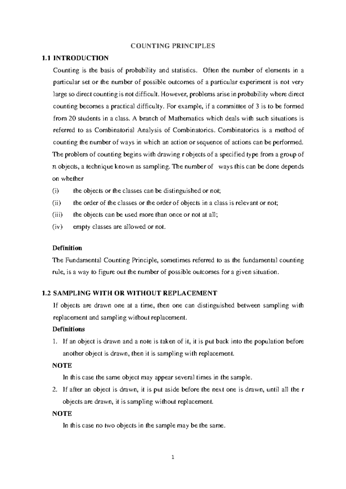 Counting Principles I - probability and statistics - COUNTING ...