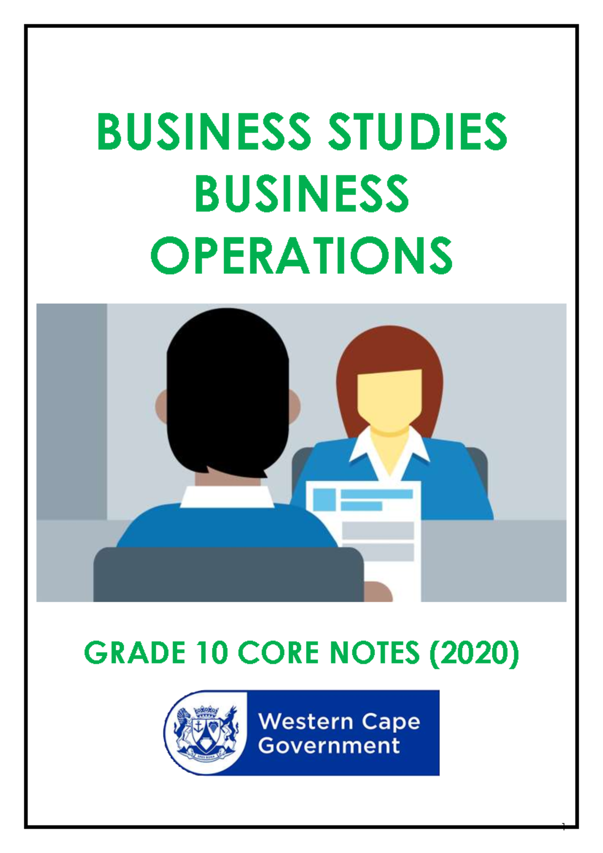 BSTD G10 Operations 2020 - BUSINESS STUDIES BUSINESS OPERATIONS GRADE ...