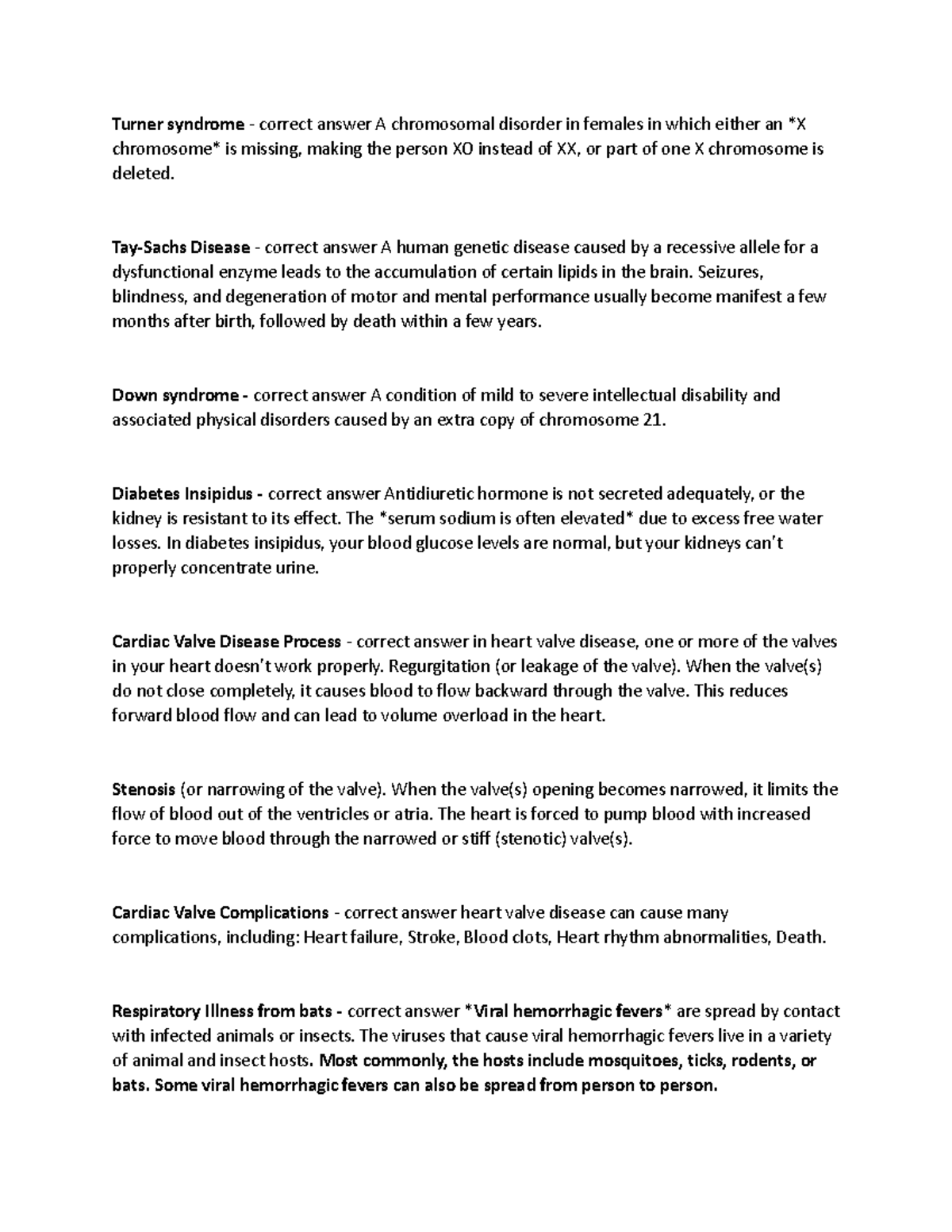 Oa path - patho oa - Turner syndrome - correct answer A chromosomal ...