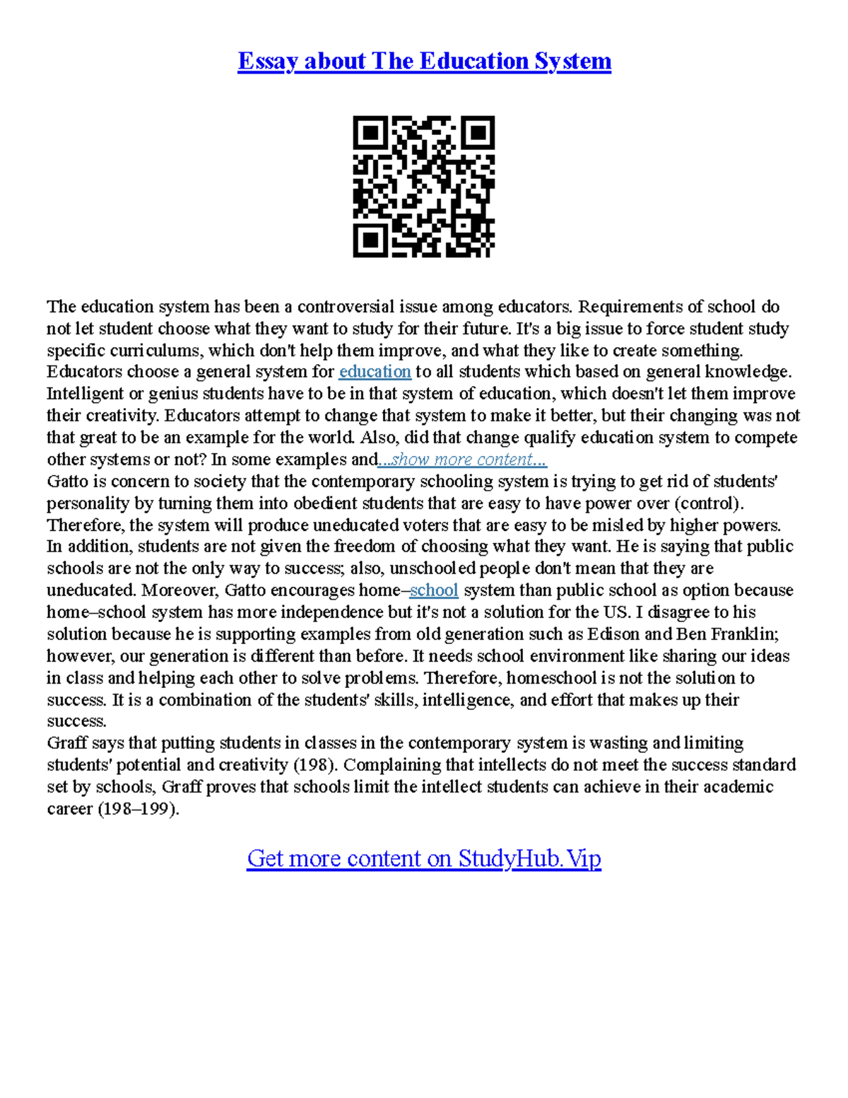 How To Make An Expository Essay - Essay about The Education System The ...