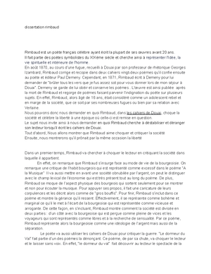 Fiche arthur Rimbaud - Citations nécessaires et plans pour une ...