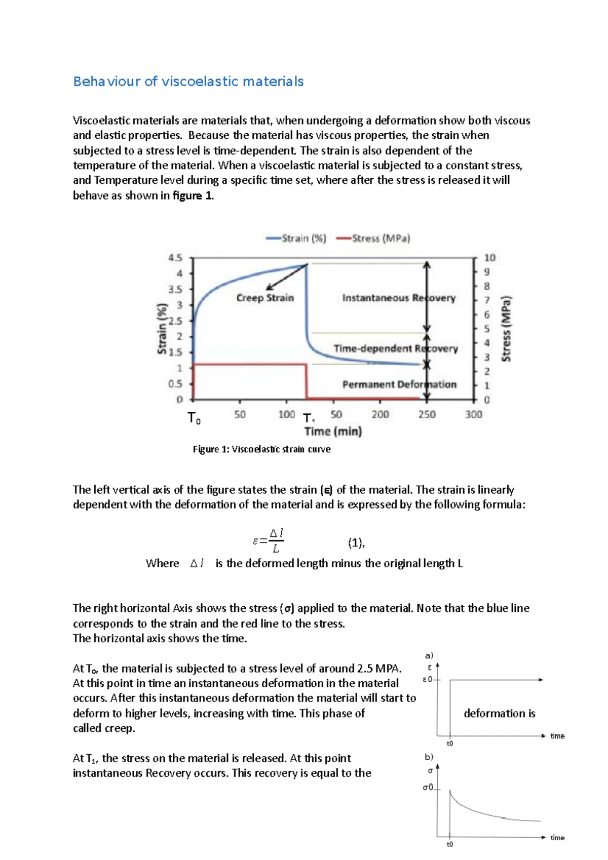 Paper viscoelastic behaviour of polymers - Behaviour of viscoelastic ...