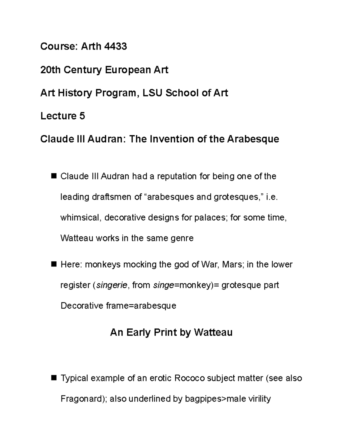 Claude III Audran - 18th-Century Art History transcription from ppt ...