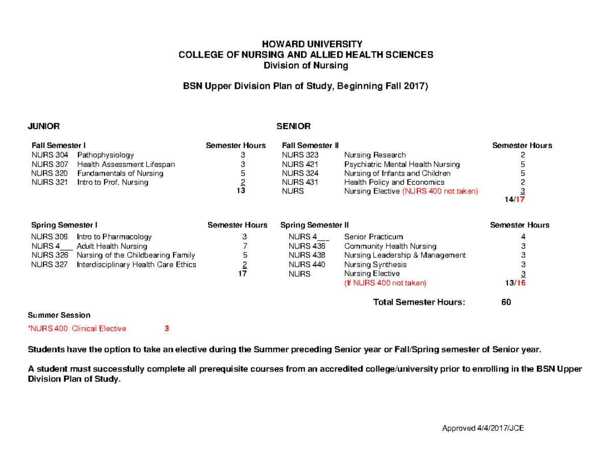UG Upper Division Plan of Study 2017-Approved 4-4-2017 - HOWARD ...