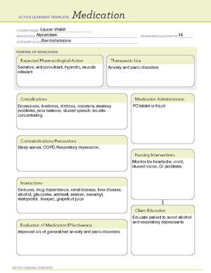 Diazepam ALT - active learning template - ACTIVE LEARNING TEMPLATES ...