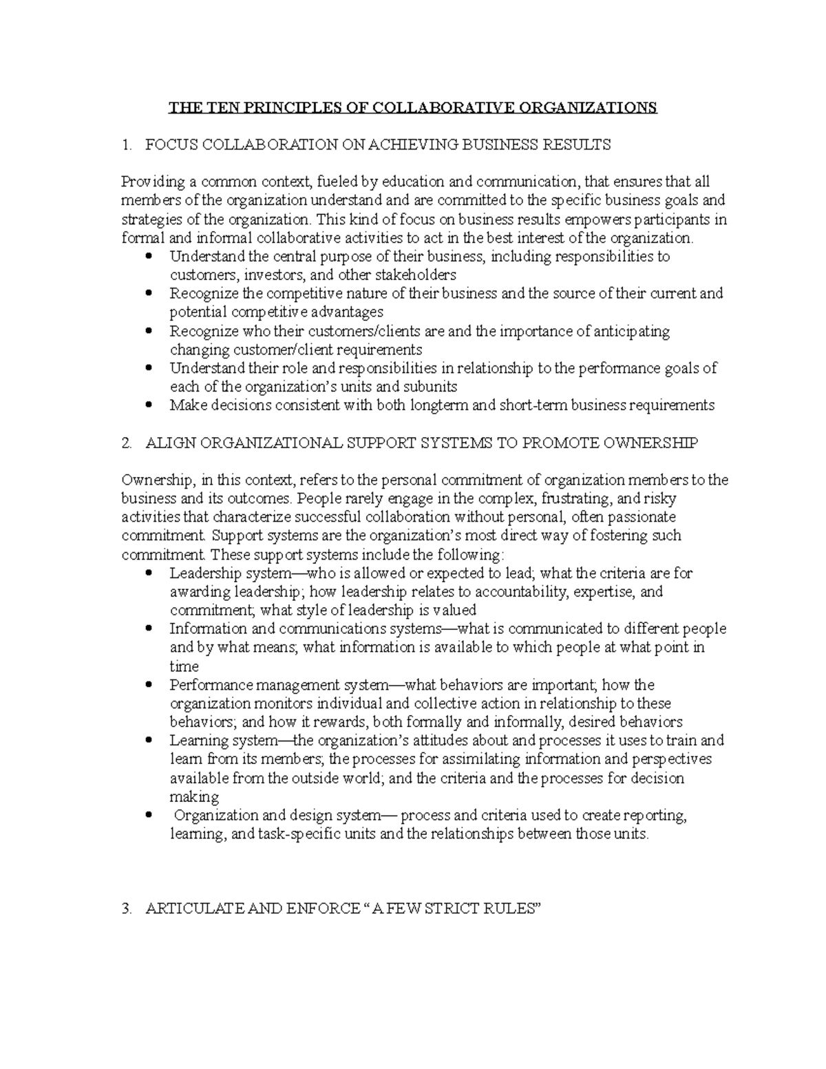 Unit 4- Ten principles - THE TEN PRINCIPLES OF COLLABORATIVE ...