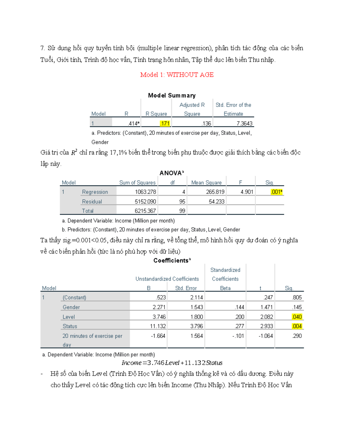 BT7 PTKD - 7. Sử dụng hồi quy tuyến tính bội (multiple linear ...