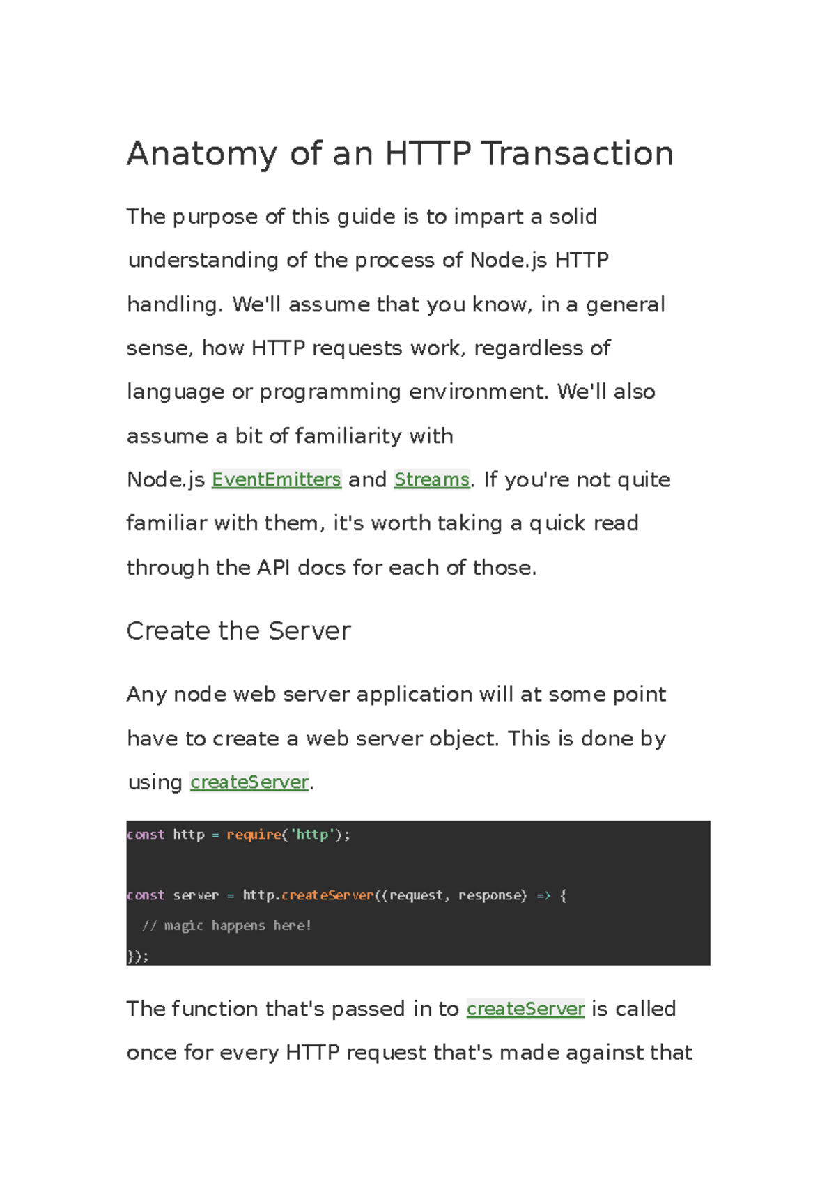 Anatomy of an HTTP Transaction - We'll assume that you know, in a ...