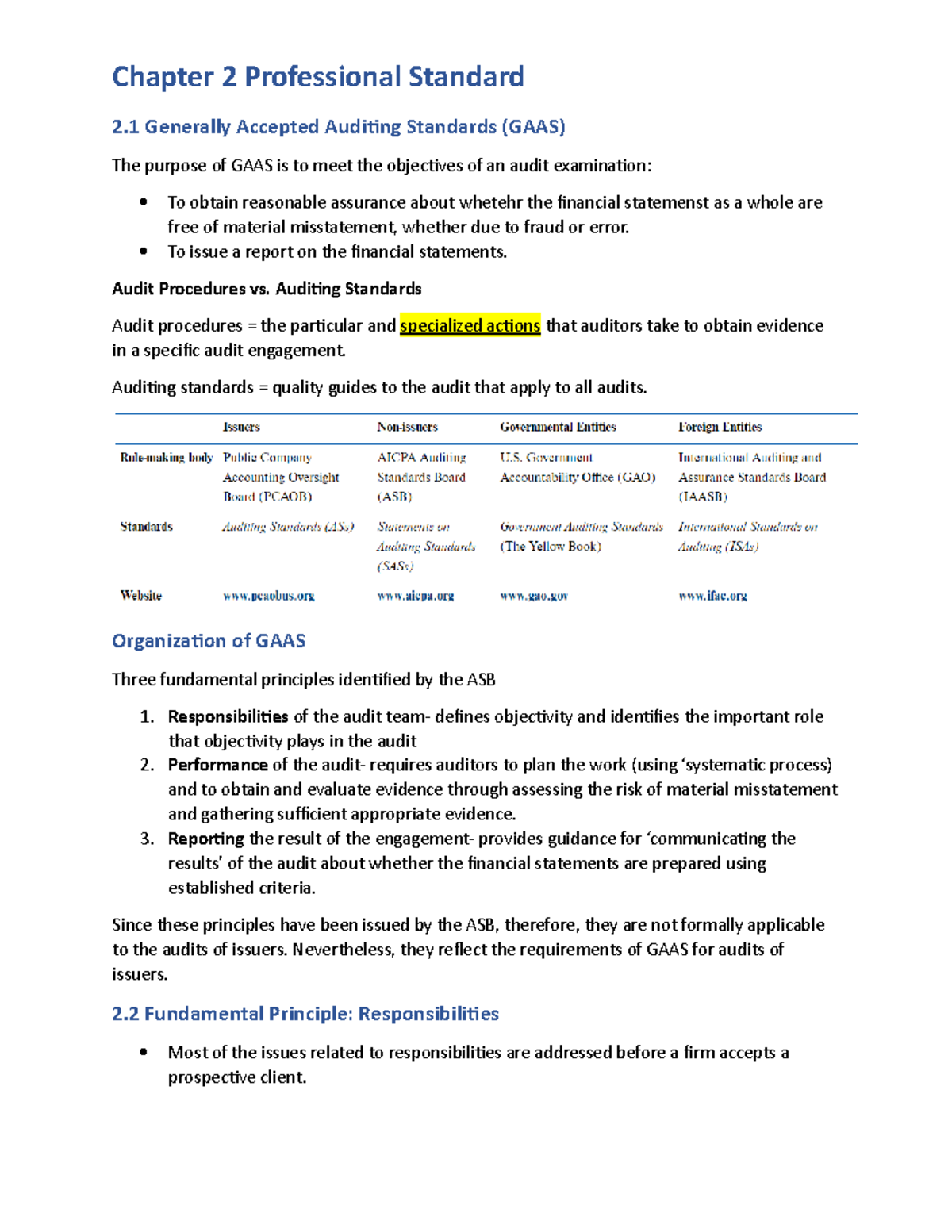 Chapter 2 - Professional Standard - 2 Generally Accepted Auditing ...