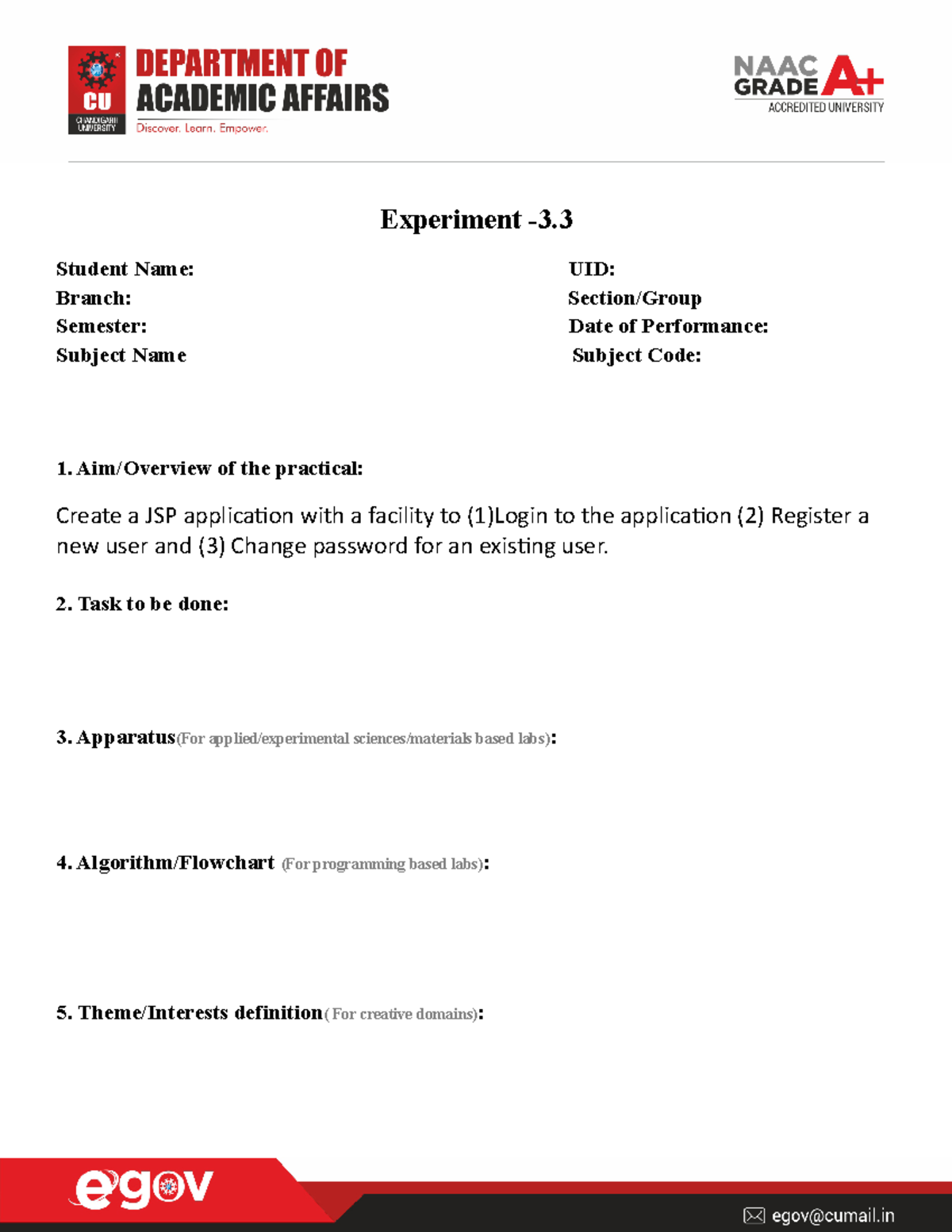 Worksheet - 3 - Experiment -3. Student Name: UID: Branch: Section/Group ...
