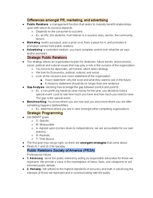 Principles of PR 8 25-9 1 - PR Lecture Notes 8/ Public Relations ...