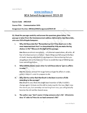 BCSL 034 previous year question papers - Bachelor of computer ...